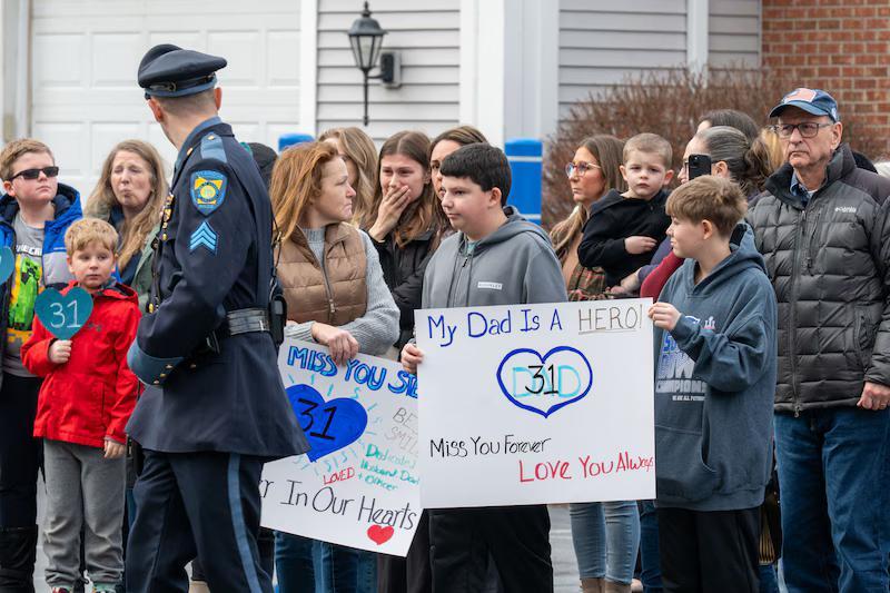 Procession for fallen Uxbridge police officer Stephen LaPorta - NewsBreak