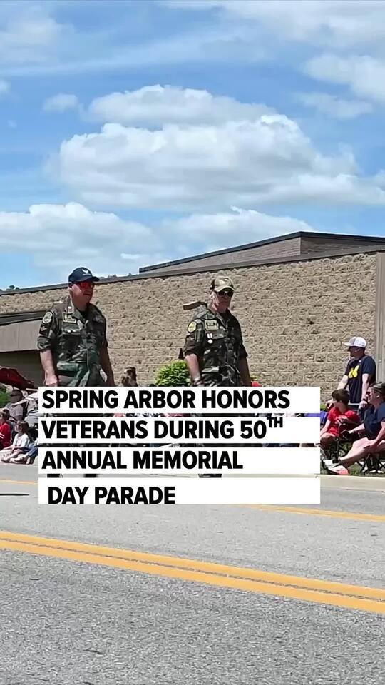 Hundreds of people crowded around M-60 in Spring Arbor for the town's ...