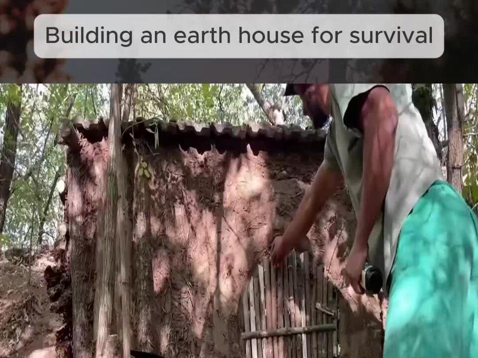 Pt1 Building an earth house for survival survivalcamp build outdoors ...