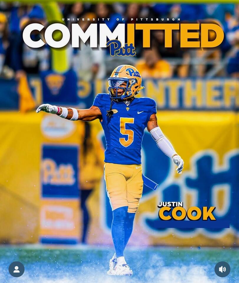 Pitt Lands Commitment from PSAC Transfer WR Justin Cook - NewsBreak