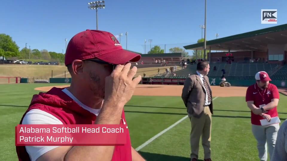 Alabama Softball Head Coach Patrick Murphy after the Crimson Tide's 8-3 ...
