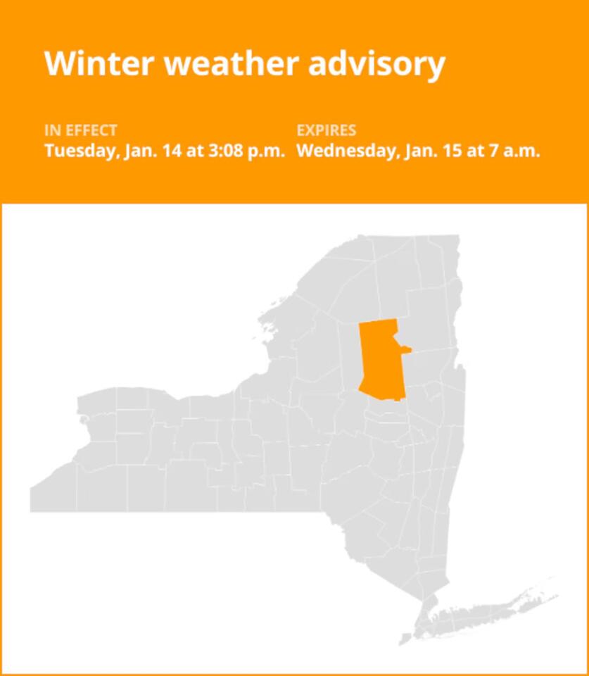 NY weather update: Winter weather advisory for Hamilton County until ...