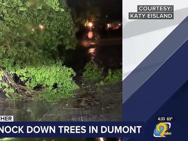 Storms knock down trees in Dumont