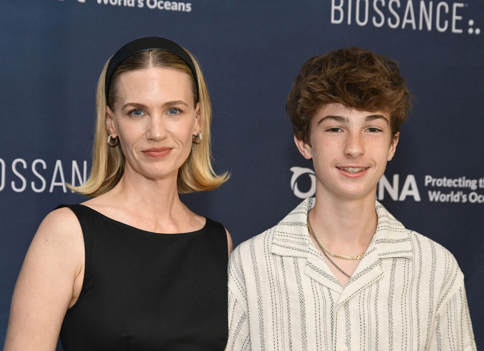 January Jones Brings Son Xander, 13, Into Spotlight, Talks About ...