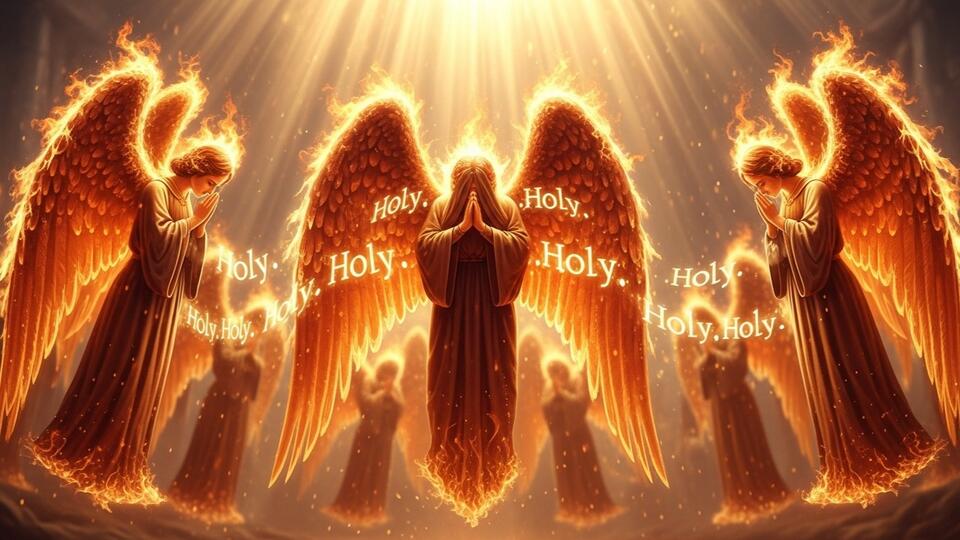 The angels closest to God use 4 of their 6 wings just to hide ...