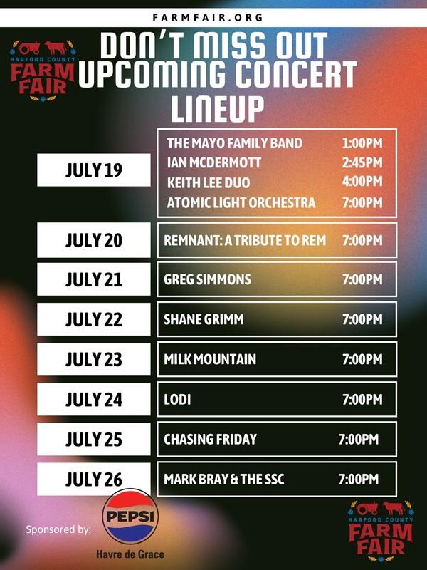 Harford County Farm Fair 2025 music line-up announced - NewsBreak