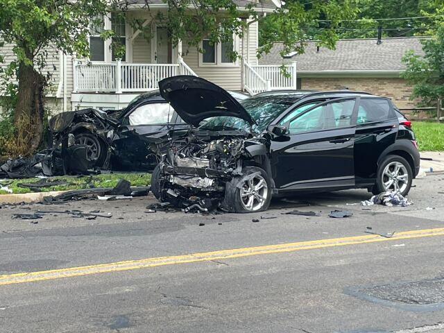 CPD: Truck crashes into building, car catches on fire in three-vehicle ...