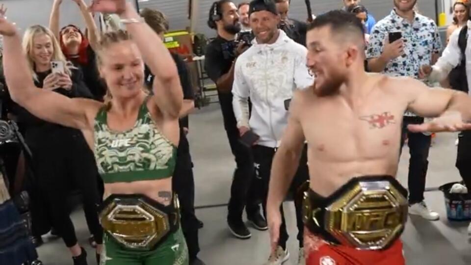 Watch: Merab Dvalishvili and Valentina Shevchenko Dance Together ...