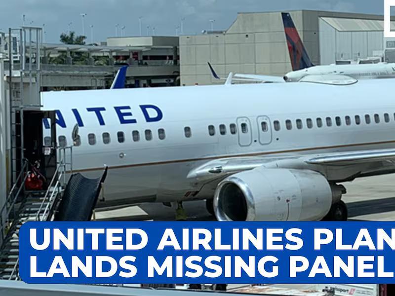 United Airlines Boeing plane missing panel lands in Medford