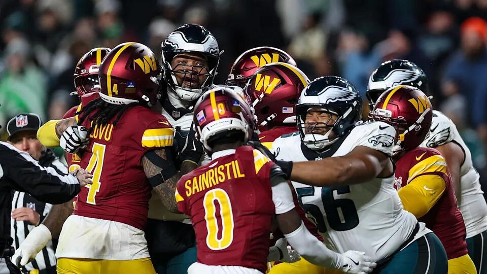 Eagles-Commanders late-game fight results in six fines - NewsBreak