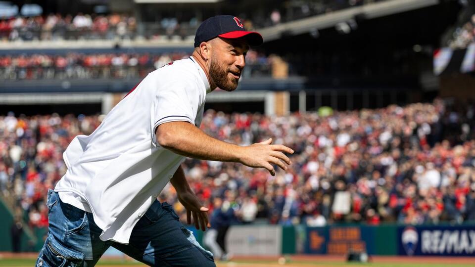 Mahomes posts Kelce’s botched 2023 first pitch after Guardians minority ...
