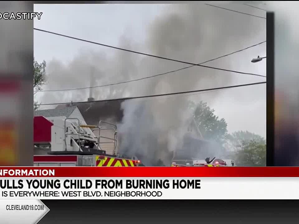 2 firefighters injured battling house fire on Cleveland’s West Side