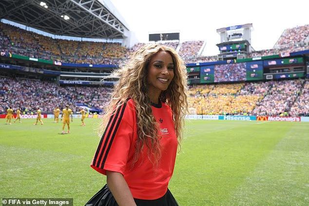Seattle legend Russell Wilson and popstar wife Ciara lead VIPs at USA ...