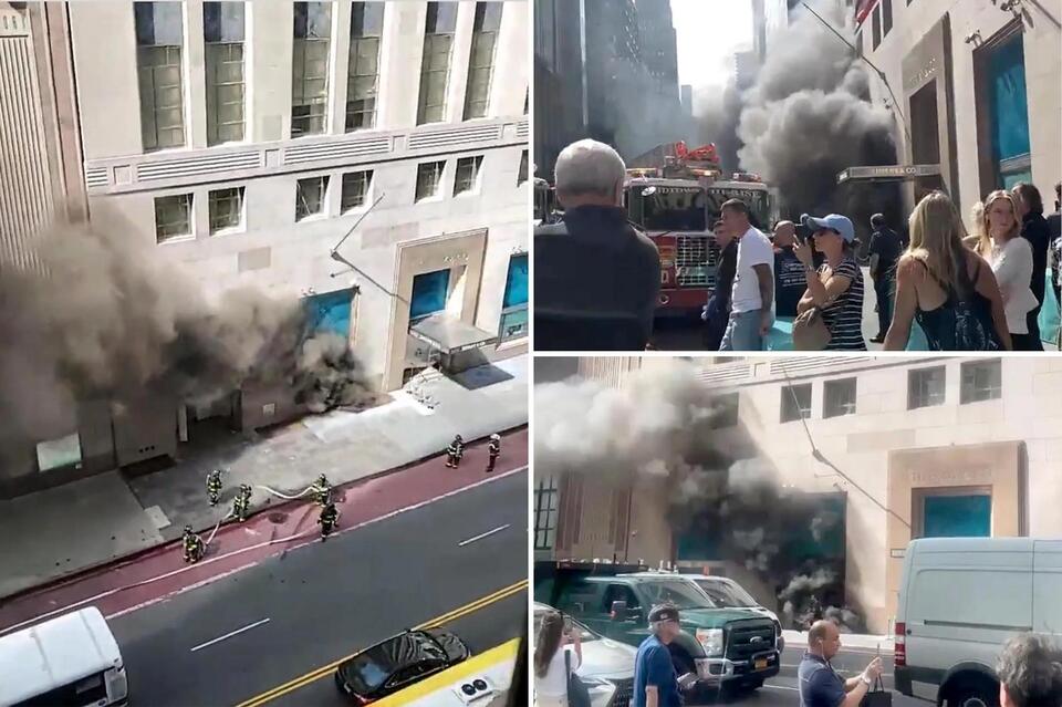 Fire breaks out beneath iconic Tiffany’s building in NYC, engulfs ...
