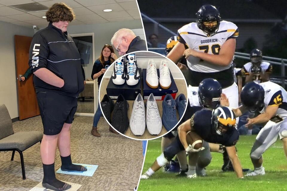 Shaq, Reebok send shoes to viral high school football player Eric ...