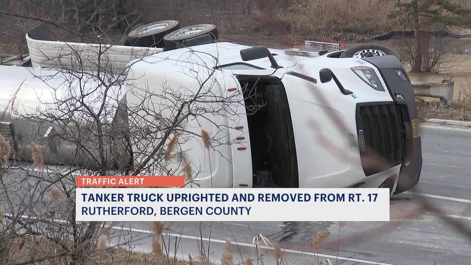 Overturned tanker carrying thousands of gallons of cooking oil snarls ...