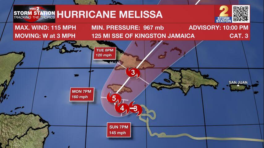 Hurricane Melissa strengthening rapidly, becomes a major hurricane ...