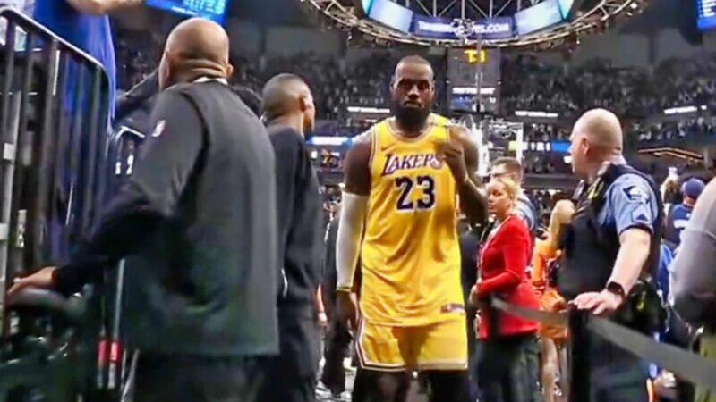 VIDEO: LeBron James Storms Off Court Without Acknowledging Timberwolves ...