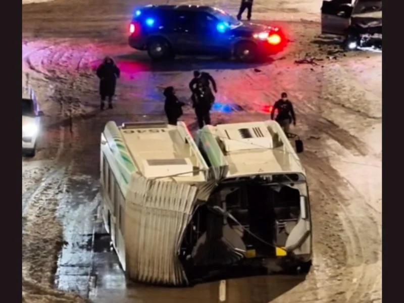 Detroit Transit Bus Split in Half After Violent Late-Night Crash on I ...