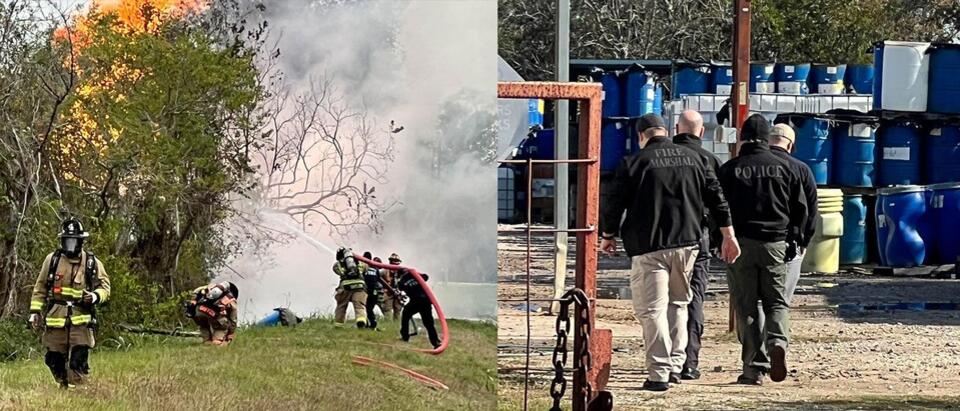 Chemicals ignite brush fire in Baytown, prompting HazMat response ...