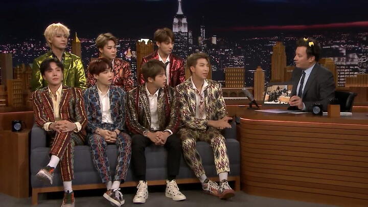BTS members armed with saxophone reunite to welcome back Jin after ...