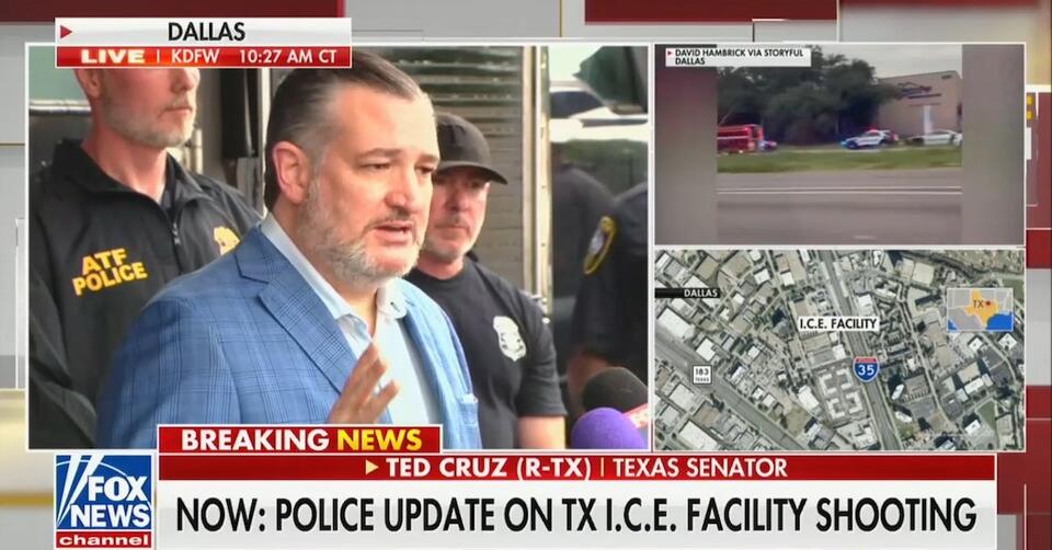 Ted Cruz Rages at Democrats After Dallas ICE Facility Targeted by ...