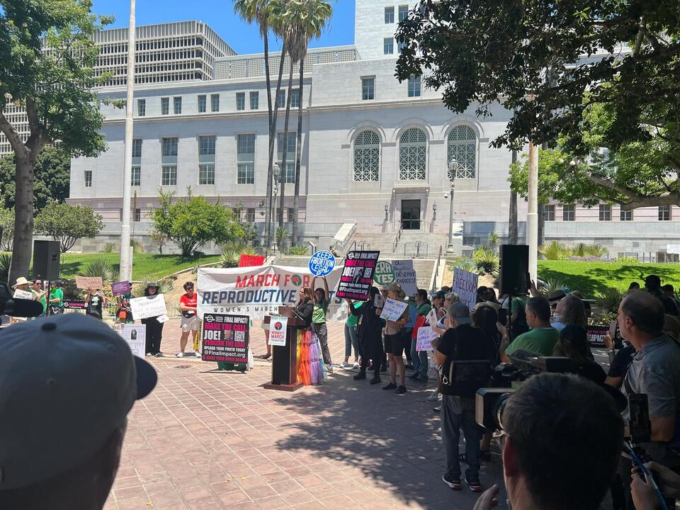 Pro-choice supporters rally in DTLA - NewsBreak