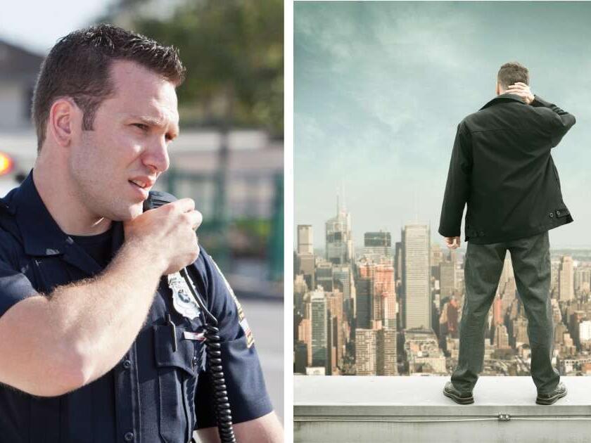 NYPD officer bursts into tears after talking a suicidal man down from ...