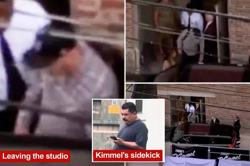 Jimmy Kimmel, sidekick Guillermo Rodriguez seen leaving LA studio after ...