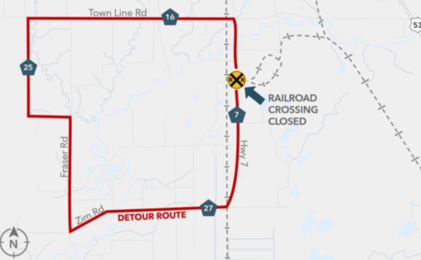 Railroad crossing work to temporarily close Hwy 7 in St. Louis County ...