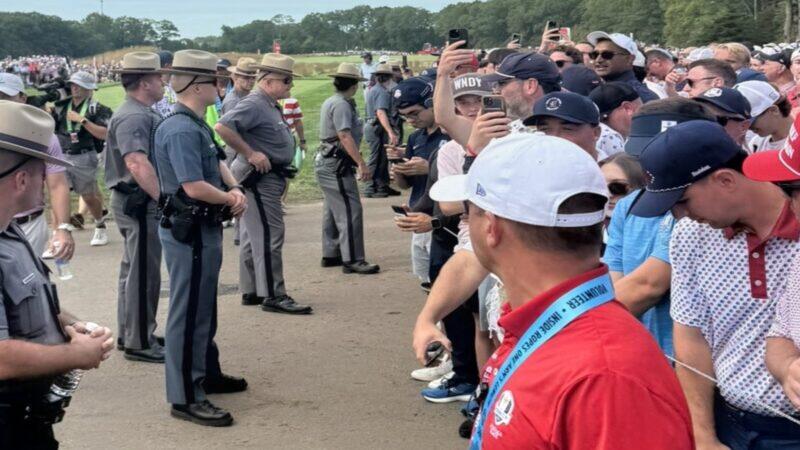 Full Line Of State Troopers Forced To Step In As USA Fans “Cross ...