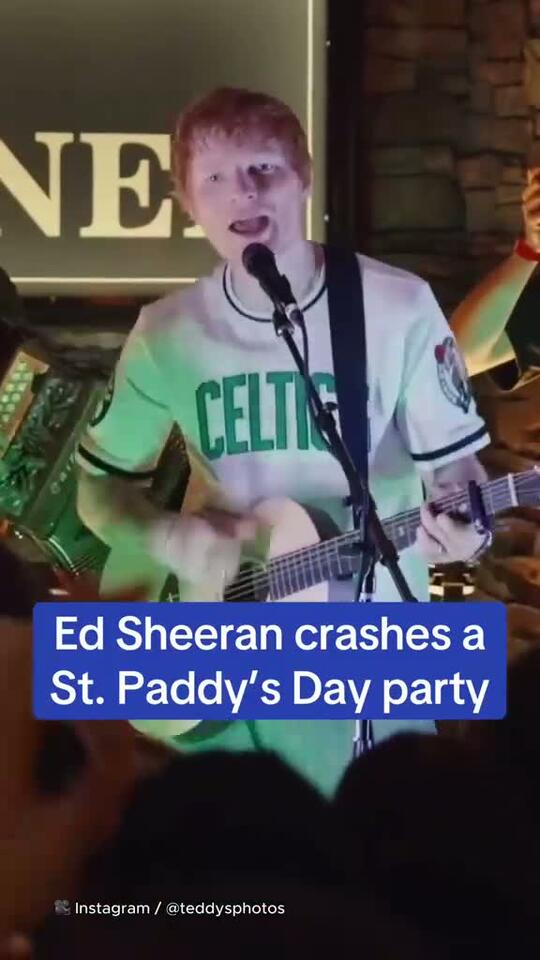 Ed Sheeran brings the St Paddy’s Day spirit as he surprises fans in ...