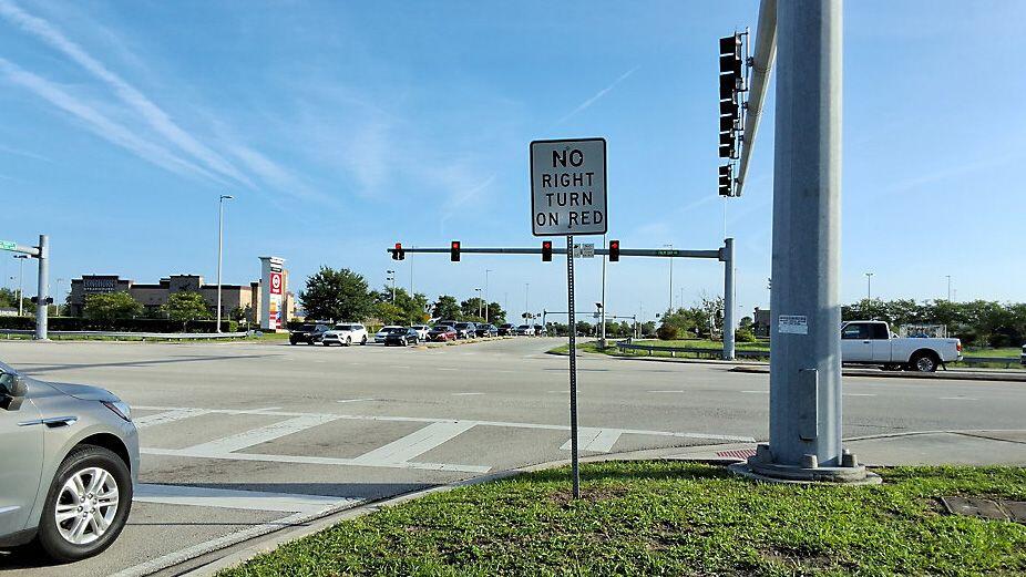 Brevard County installs extra 'no right turn on red' sign at a busy ...
