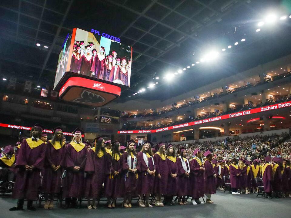 Fight breaks out in stands during Whitehall H.S. graduation at PPL ...