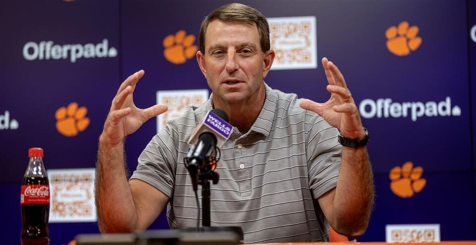 Dabo Swinney previews North Carolina matchup in Tuesday press ...