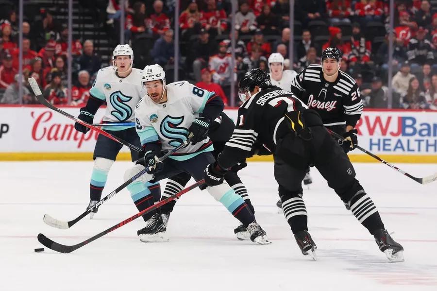 Unable to hold two leads, Devils sink Kraken in OT - NewsBreak