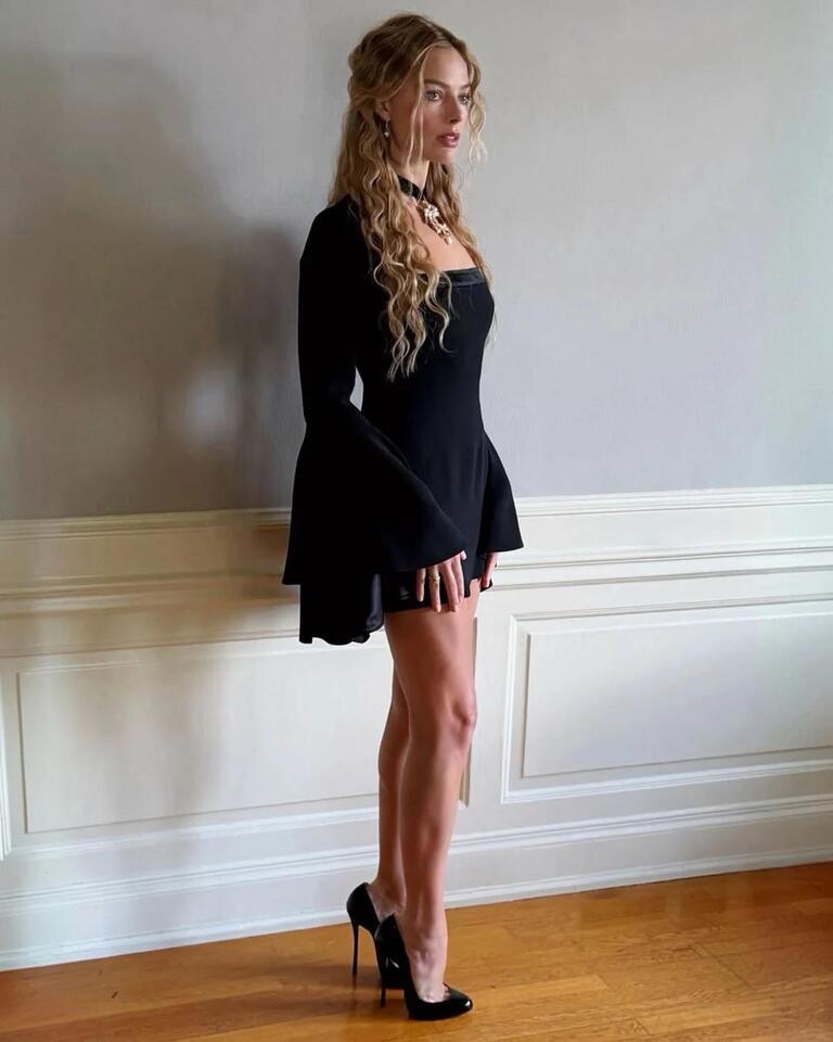 Margot Robbie Wore Roberto Cavalli & McQueen Promoting ‘Wuthering ...