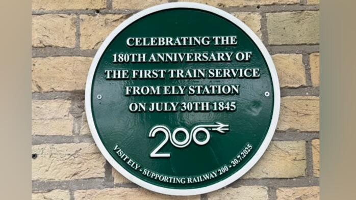 New plaque marks first train out of Ely - NewsBreak