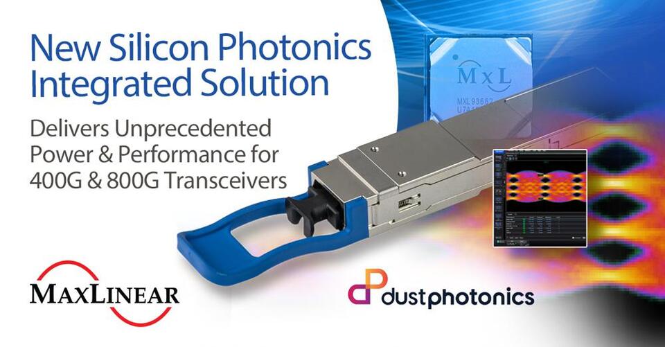 DustPhotonics and MaxLinear Announce New Level of Silicon Photonics Integrated Solution Based on ...