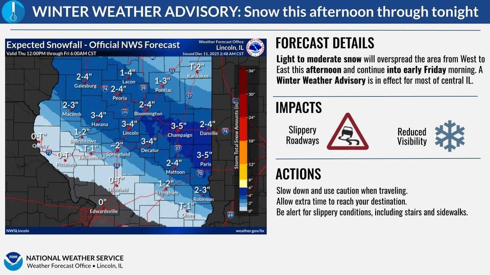 Winter Weather Advisory Issued As Snow Likely This Afternoon Into ...