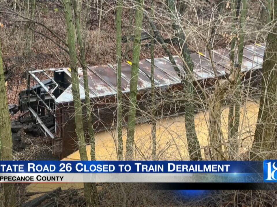 SR 26 closed as train derailment clean up continues
