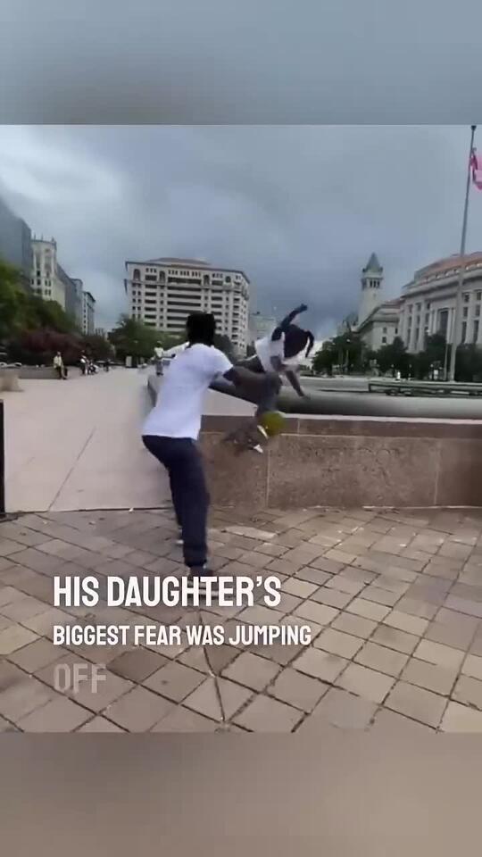 This dad helped his daughter conquer her fear on a skateboard via ...