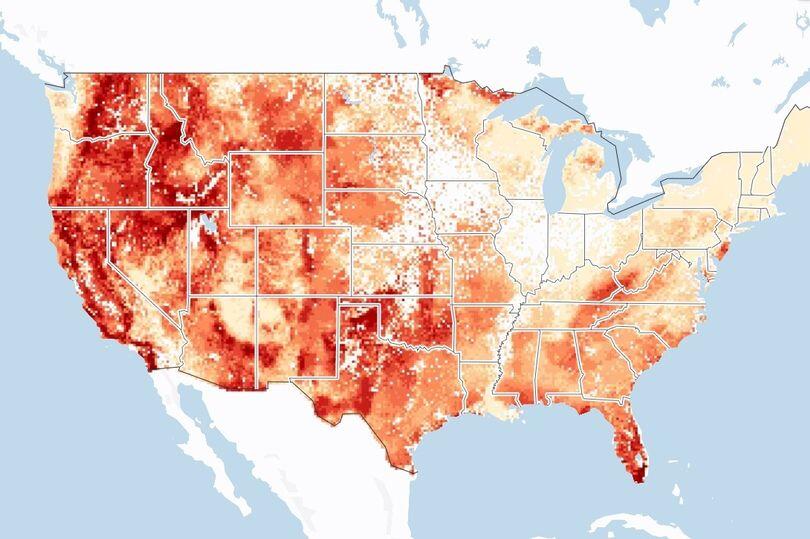 Terrifying map reveals US states most at risk of wildfires as expert ...