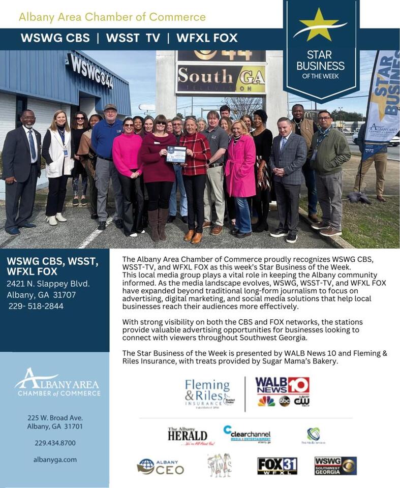 Albany Area Chamber of Commerce Star Business of the Week: WSWG CBS ...