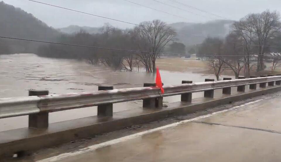 WATCH: Red Flags Deployed On Van Buren County Bridge As Dangerous Water ...