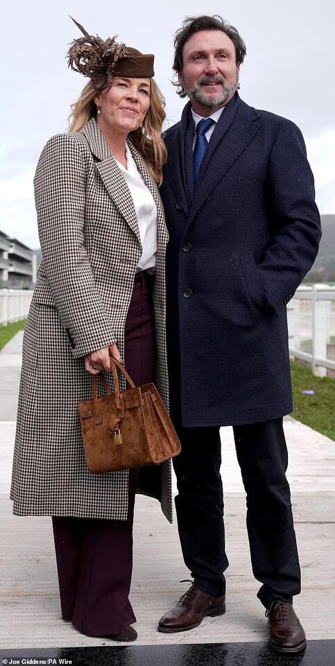 Awkward! Peter Phillips' ex and her partner arrive at Cheltenham - as ...
