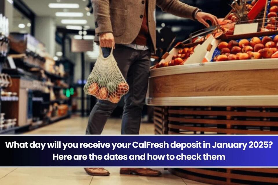What day will you receive your CalFresh deposit in January 2025? Here ...