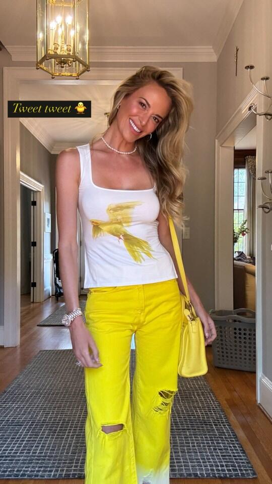 Jena Sims stuns in bold outfit as she wears low-cut top and eye ...
