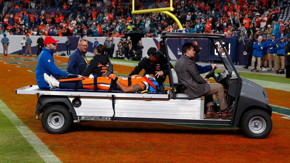 Broncos' Pat Bryant placed on backboard, carted off field after scary ...