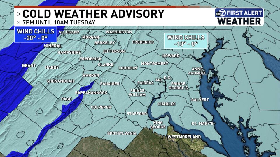 Extreme cold sets in across DMV with overnight wind chills below zero ...